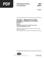 (BS en ISO 140-14-2004) - Acoustics. Measurement of Sound Insulation in Buildings and of ...
