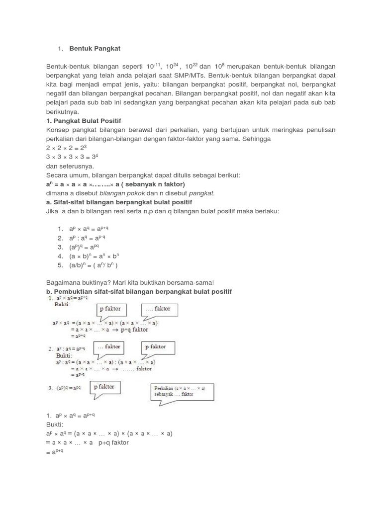 Bentuk Pangkat | PDF