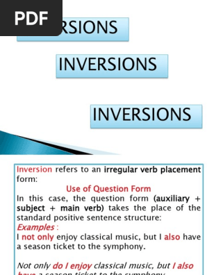 Subject Auxiliary Inversion Examples