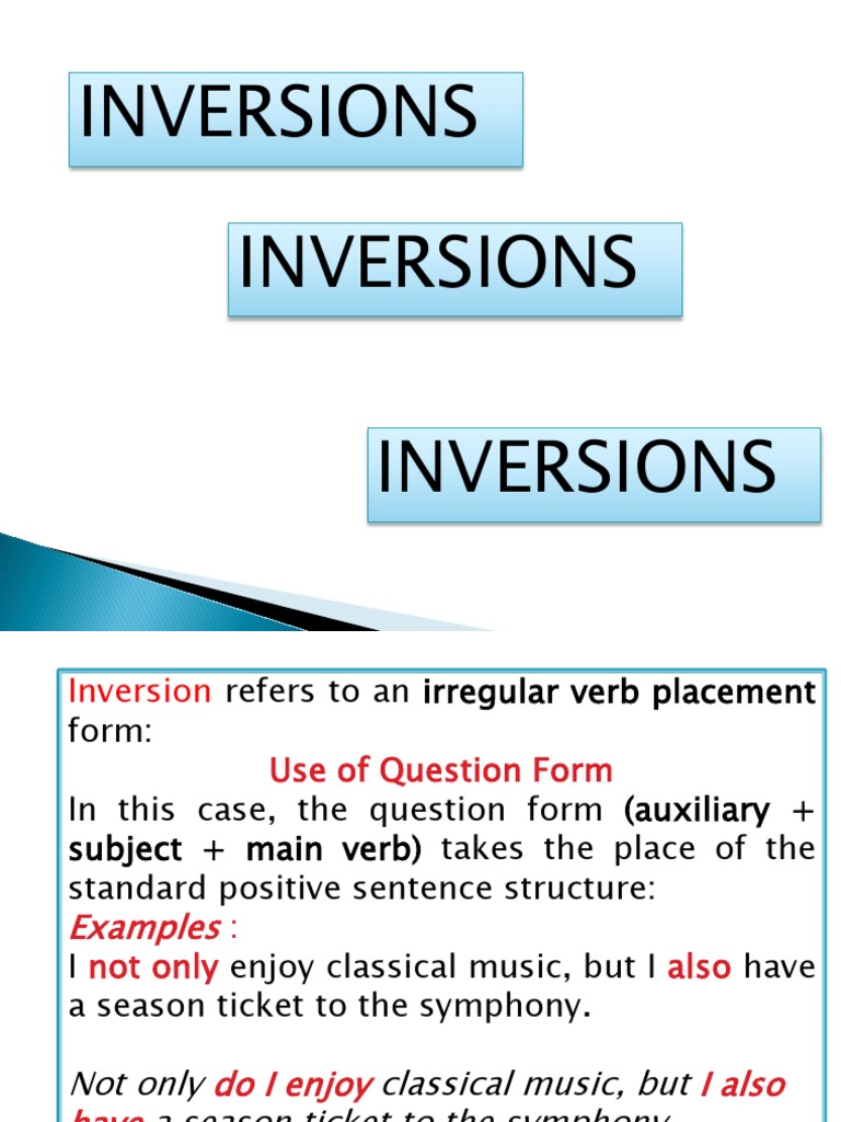 Inversion Examples