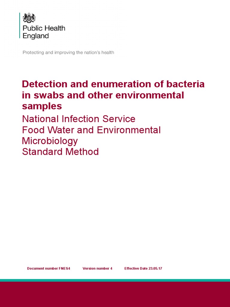 Detection and Enumeration of Bacteria in Swabs and Other Environmental Samples | PDF | Colony ...