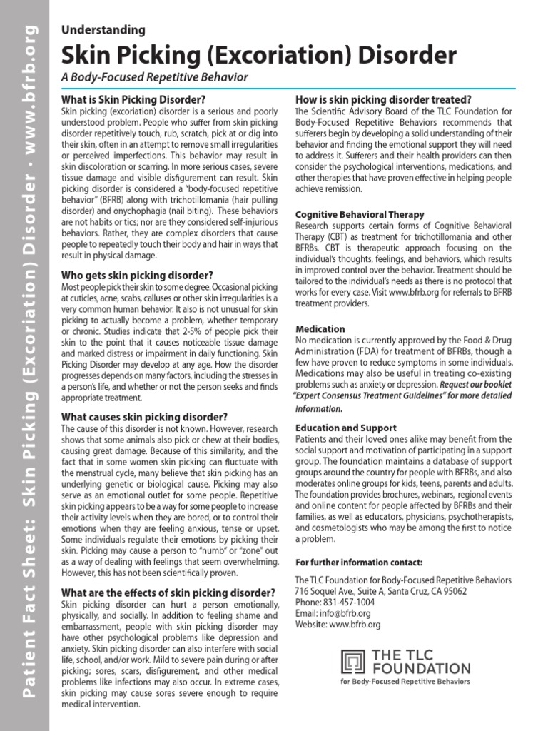 Excoriation Faq | PDF | Cognitive Behavioral Therapy | Neuroscience