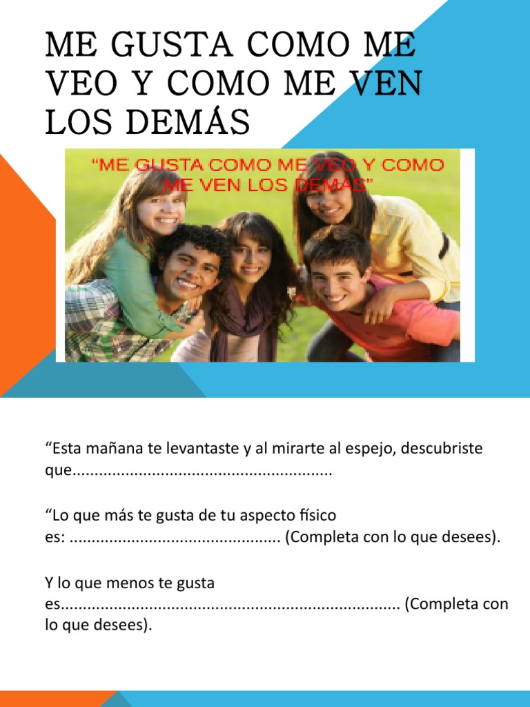 Me Gusta Como Me Veo y Como Me VEN 2C | PDF | Belleza | Adolescencia
