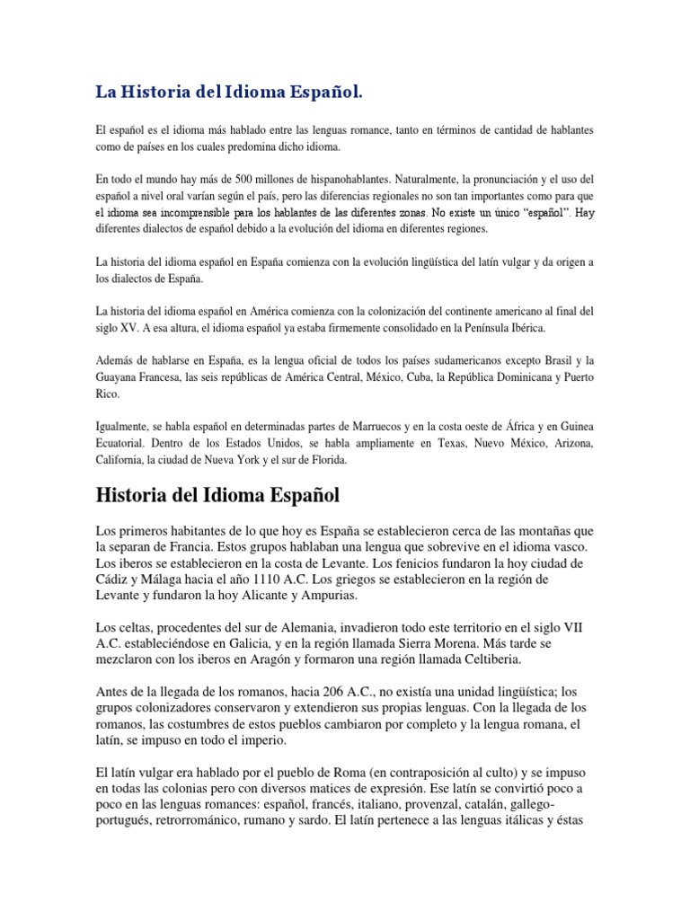 La Historia Del Idioma Español | Spanish Language | Latin