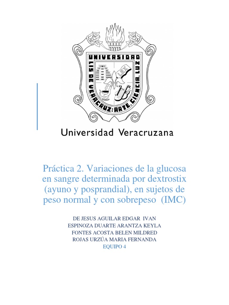 Variaciones de glucosa en sangre y Dextrostix | PDF | Insulina ...