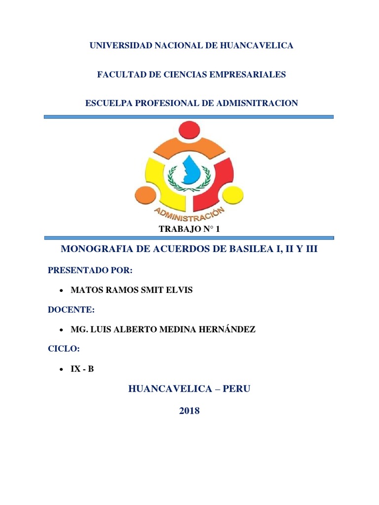 ACUERDOS DE BASILEA I, II Y III - TRABAJO MONOGRÁFICO | Basilea Ii ...