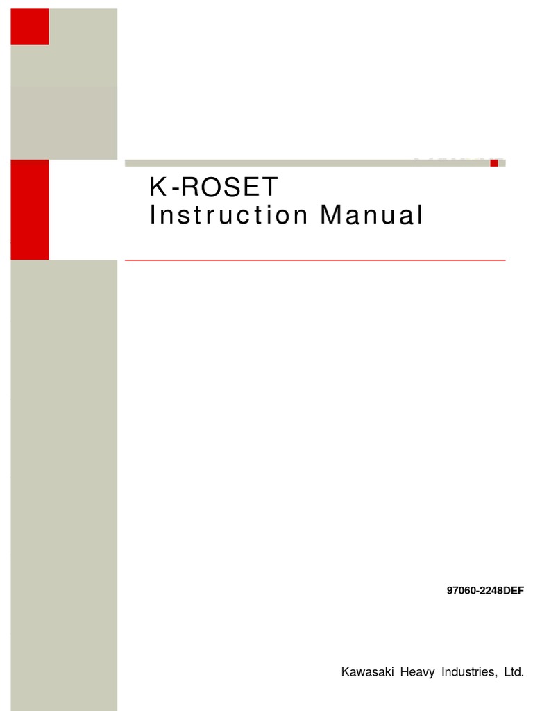 K-ROSET Instruction Manual - EN | PDF | Cartesian Coordinate System ...
