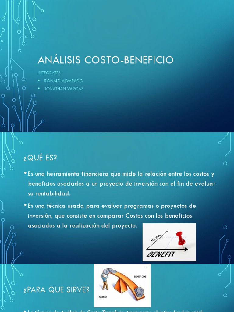 Análisis Costo Beneficio | PDF | Análisis coste-beneficio | Beneficio ...