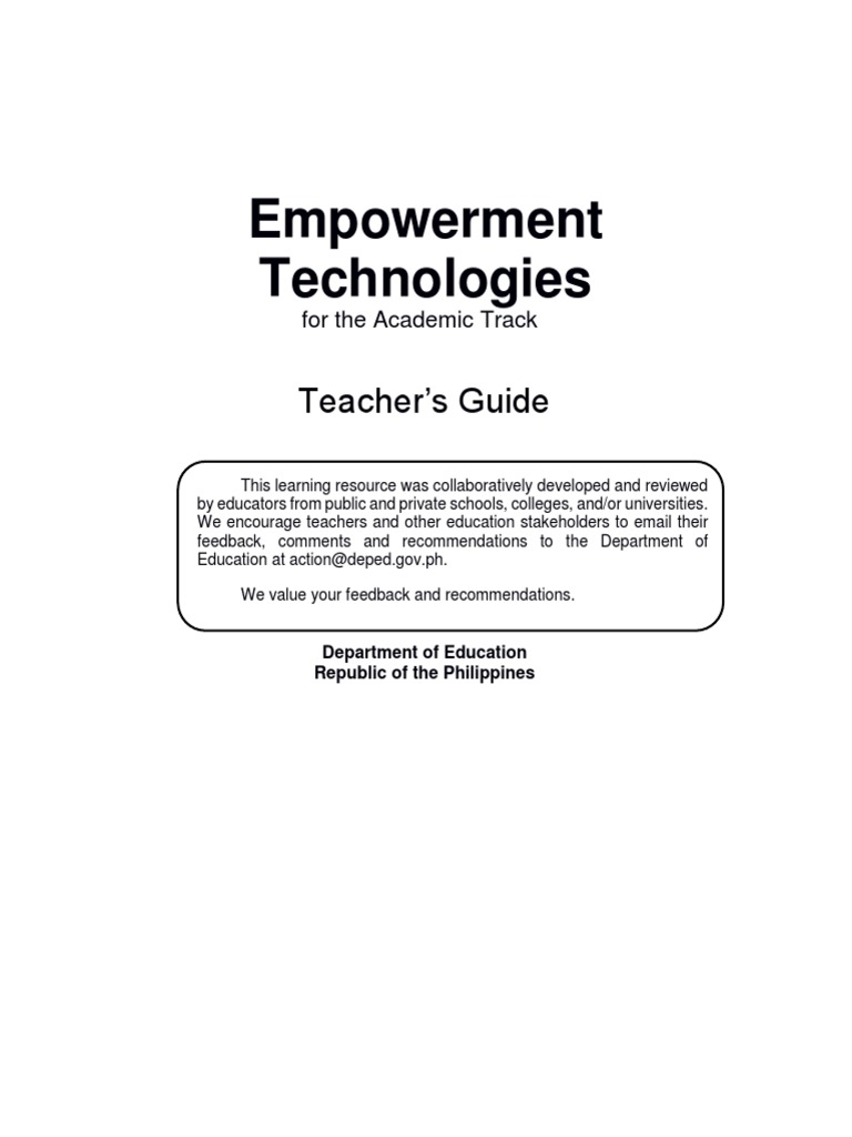 EmTech TG Acad v5 112316 | PDF | Educational Technology | Multimedia