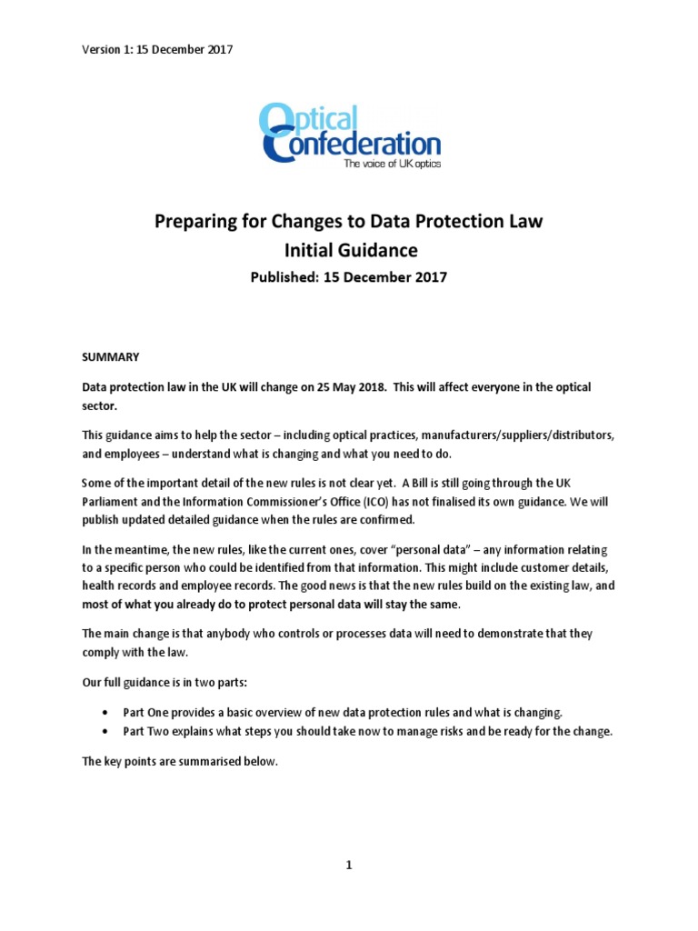 Data Protection and GDPR Guidance Final | PDF | Personally Identifiable ...