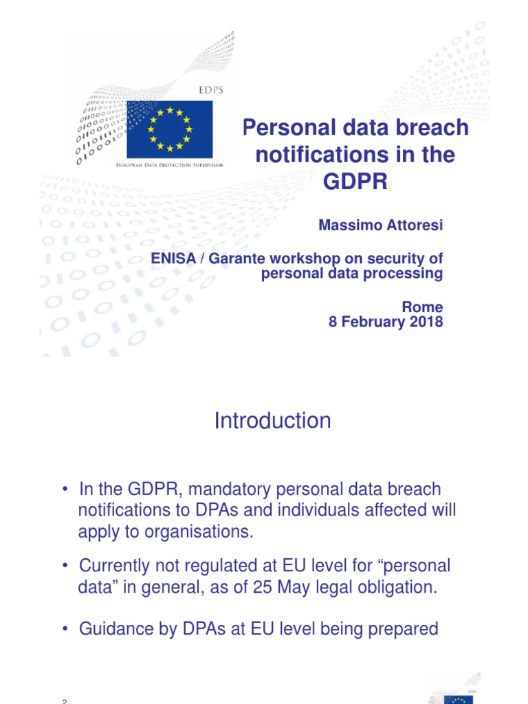 Personal Data Breach Notifications in The GDPR | PDF | Incident ...