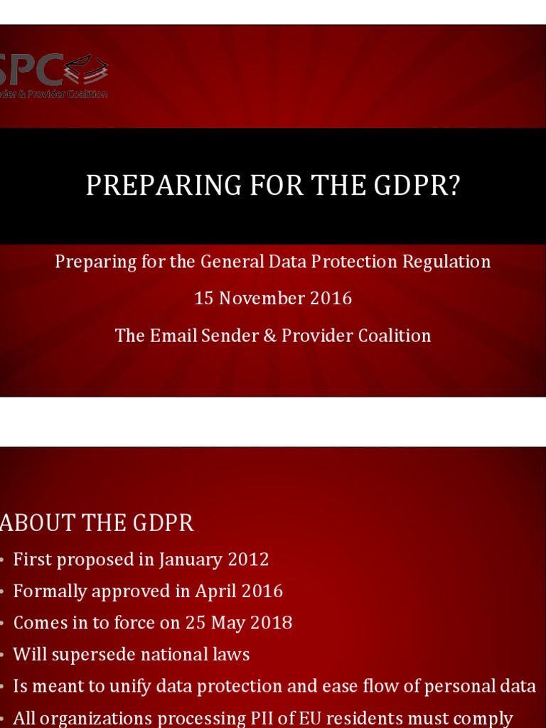Panel 3 PPT - Preparing For The GDPR | PDF | Privacy | Government ...