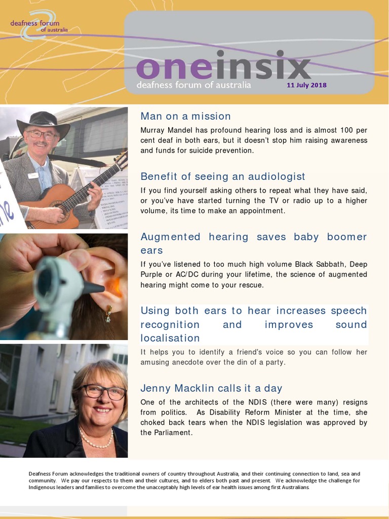 One in Six 11 July 2018 | PDF | Hearing Loss | Headphones