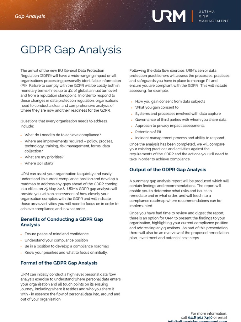 GDPR Gap Analysis | PDF | Information Privacy | Regulatory Compliance