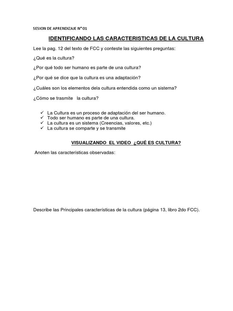 Actividades Ii Unidad 2° Grado Cultura | PDF | Interculturalidad ...