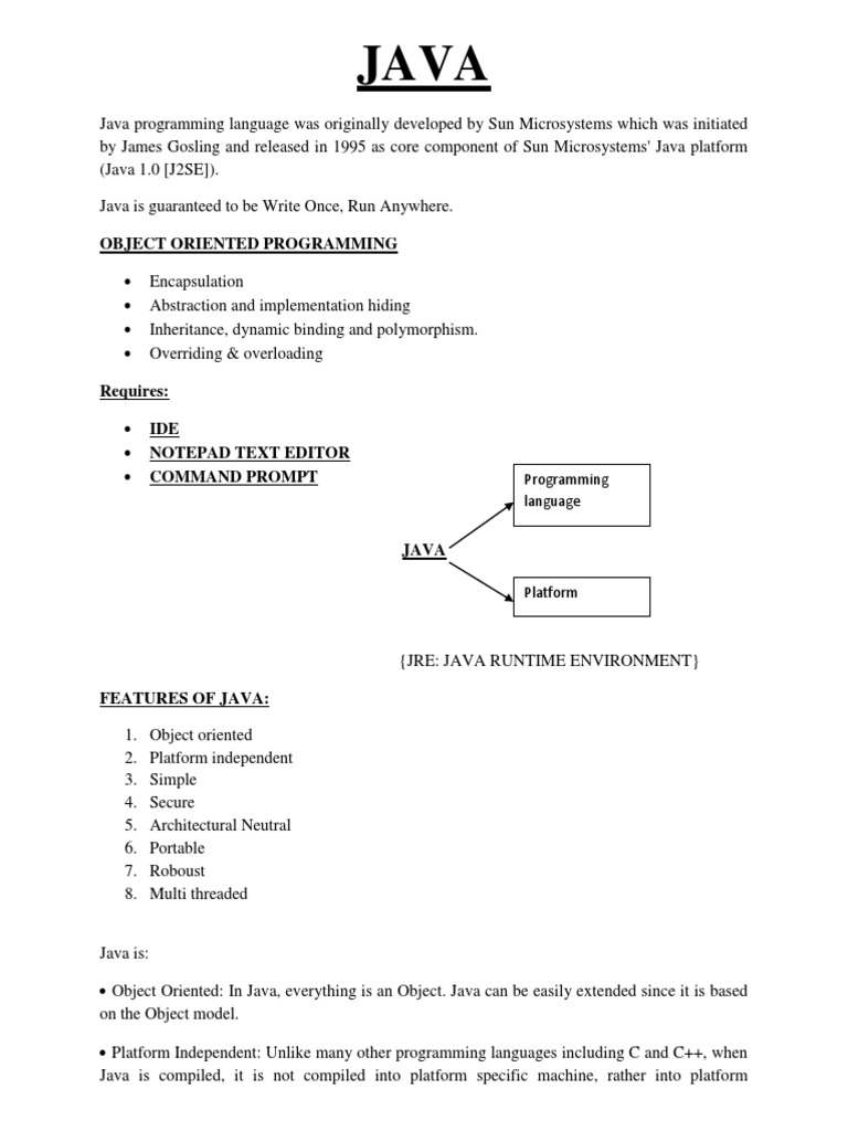 Object Oriented Programming | PDF | Runtime System | Java Virtual Machine