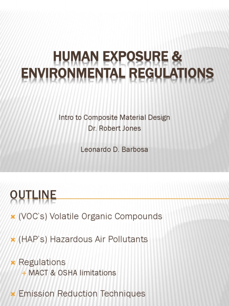 VOC & HAP Regulations for Industry | PDF | Volatile Organic Compound ...