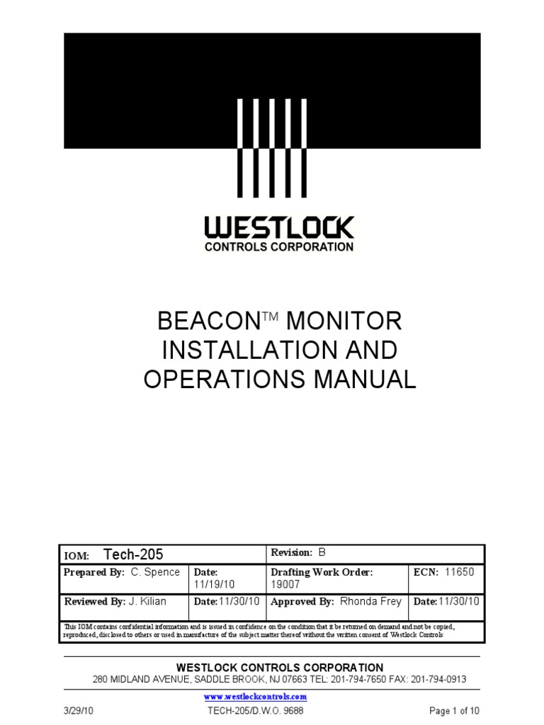 Beacon Monitor Installation Guide | PDF | Valve | Actuator