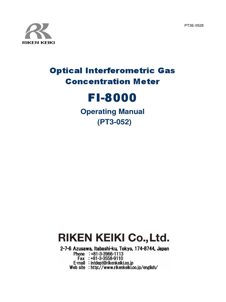 Manual Fi 8000 | PDF | Battery Charger | Gases