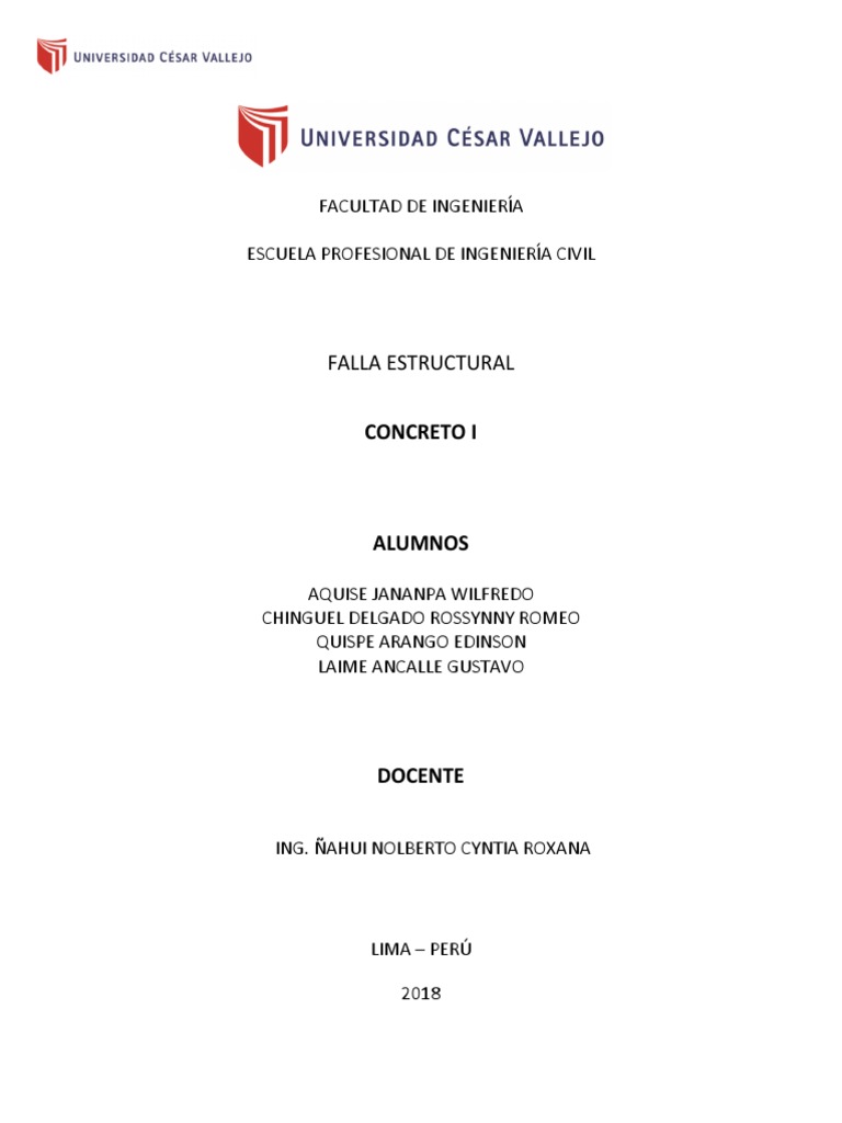 Falla Estructural | PDF | Hormigón | Falla (geología)