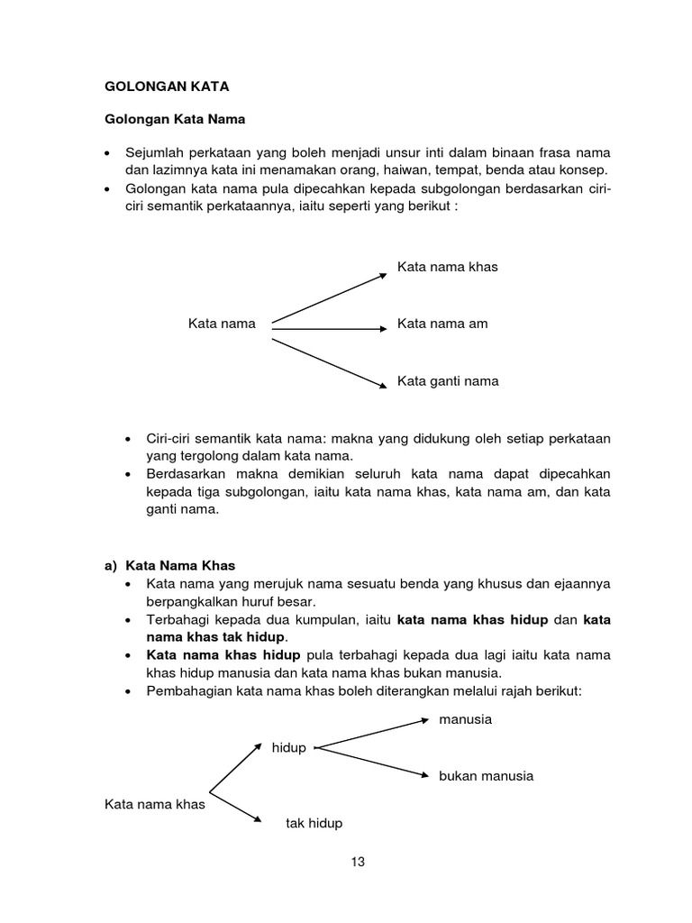 Penggolongan Kata dalam Bahasa Melayu | PDF