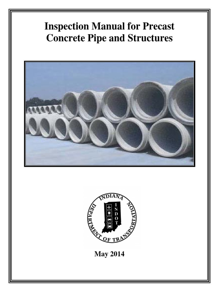 Inspection Manual For Precast Concrete Pipe and Structures | PDF ...