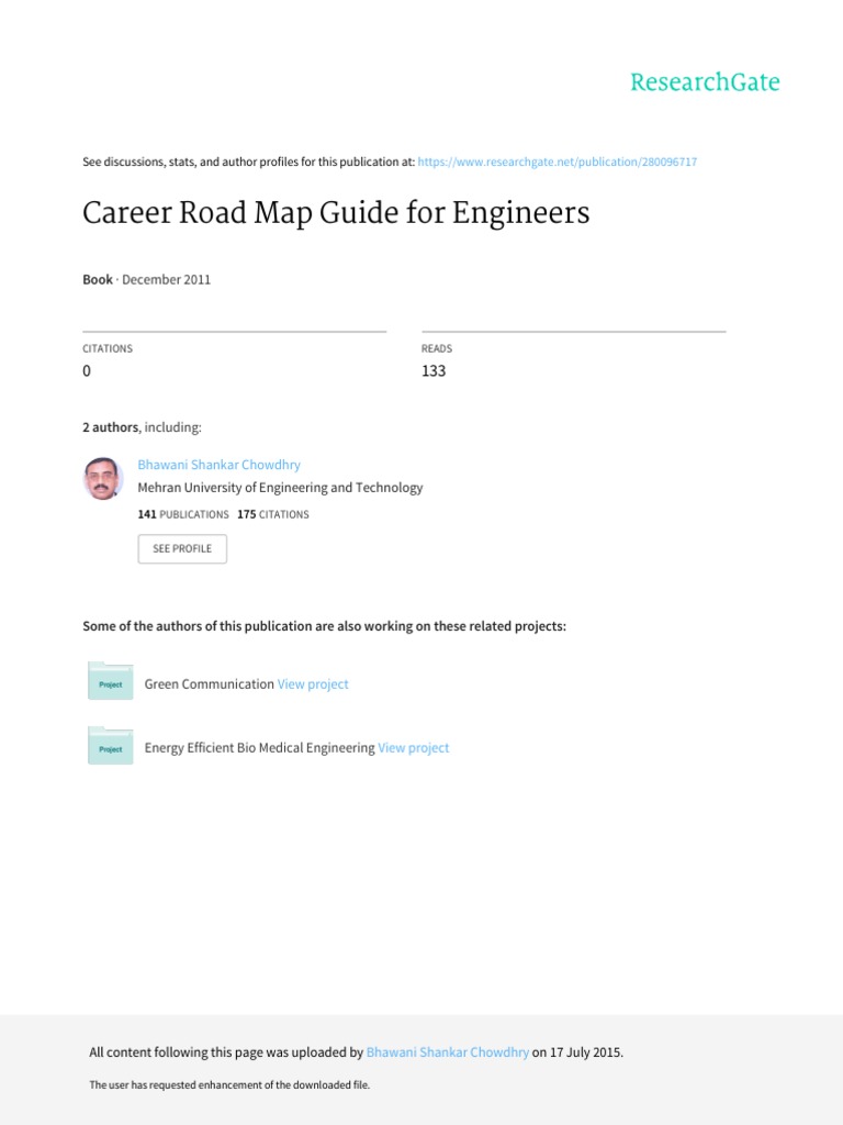 Career Road Map Guide For Engineers (Complete) | PDF | Project ...