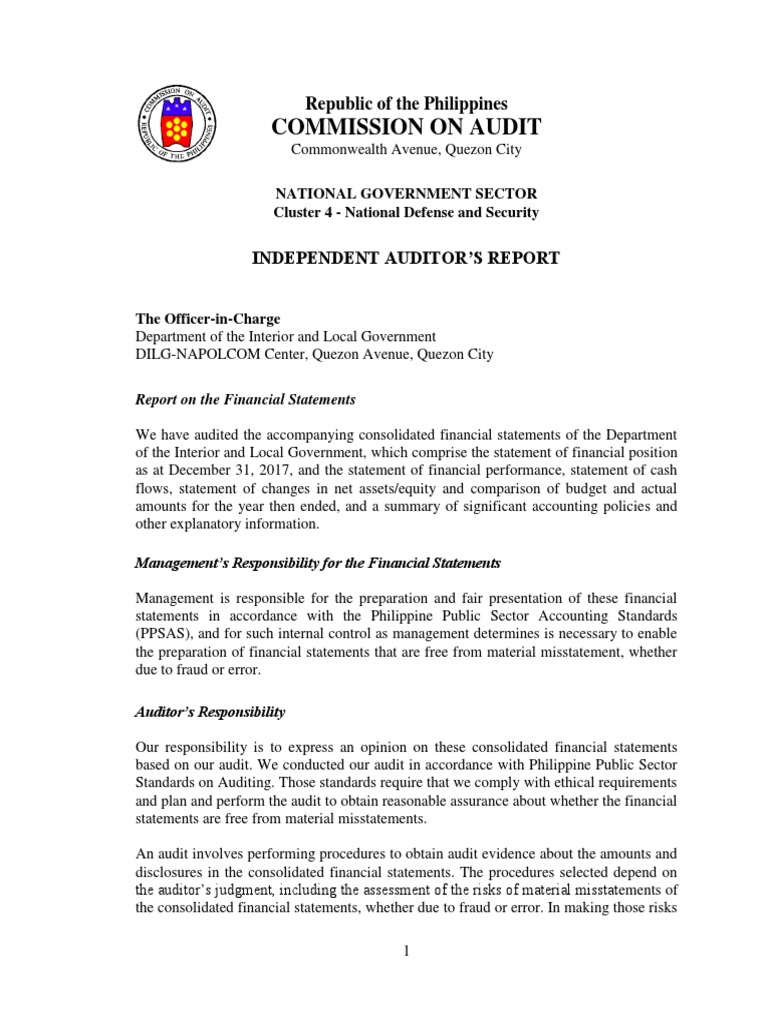 Commission On Audit: Republic of the Philippines | Audit | Financial Audit