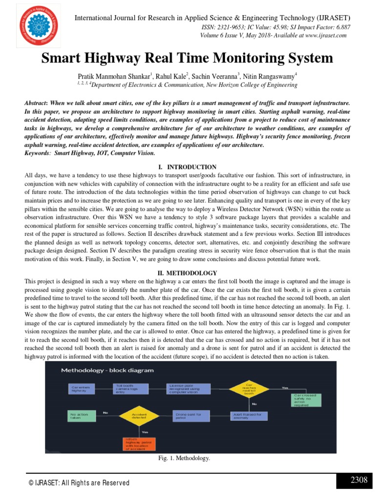 Smart Highway Real Time Monitoring System | PDF | Wireless Sensor ...