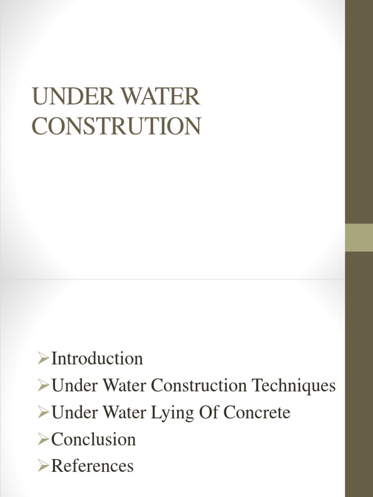 Under Water | PDF | Deep Foundation | Structural Engineering