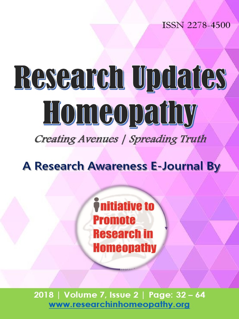 Research Updates - Homeopathy | Vol-7 Issue-2 | Homeopathy | Olfaction