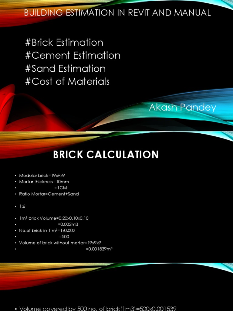 Building Estimation in Revit and Manual | PDF