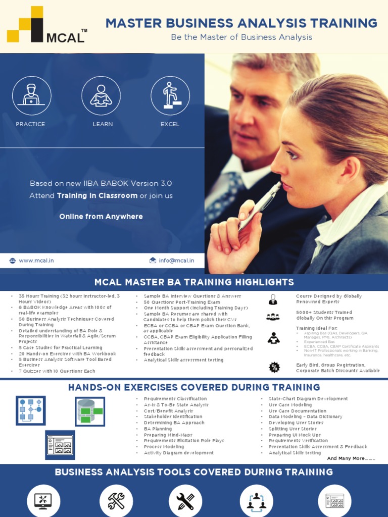 Master Business Analysis Training Brochure PDF | PDF | Business Analysis | Competence (Human ...