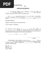 AFFIDAVIT OF CITIZENSHIP - Sample | PDF