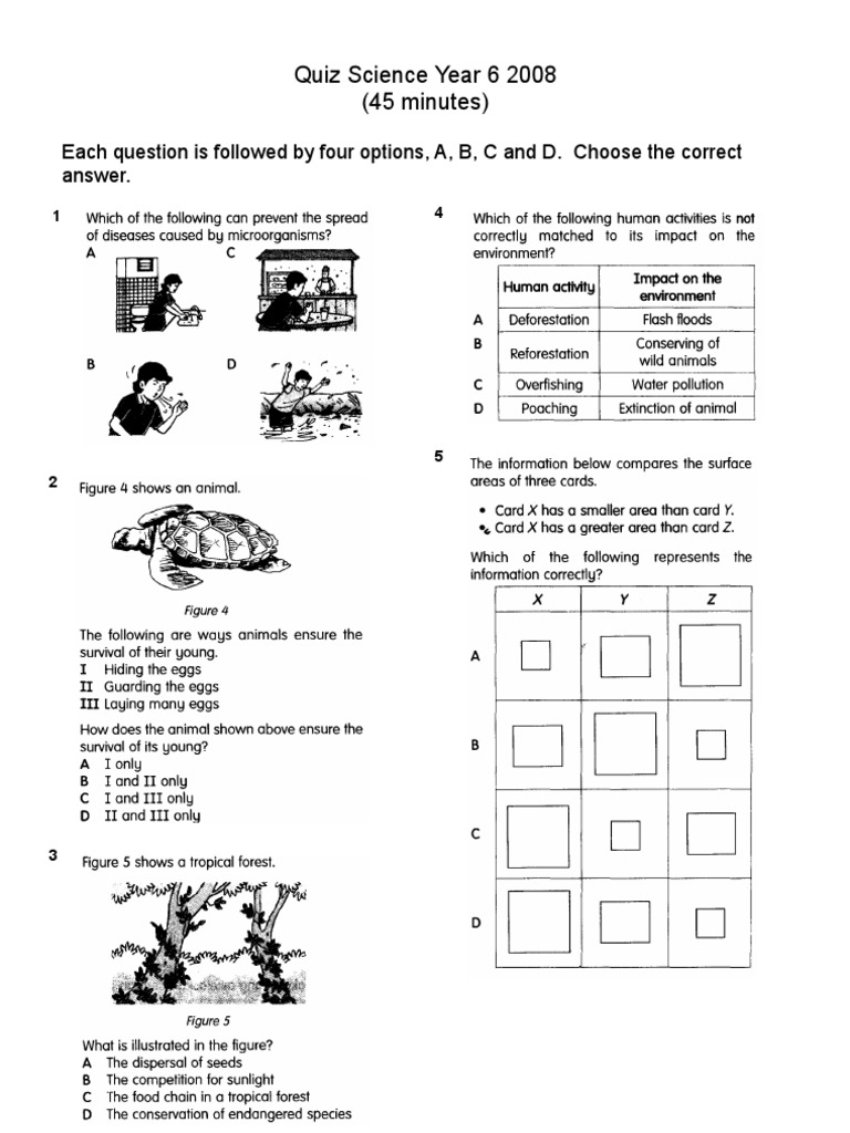 Quiz Science Year 6 2008