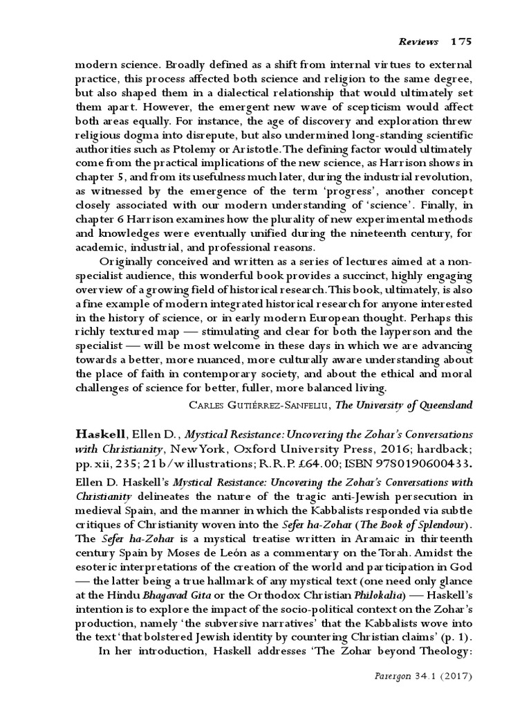Review of Ellen D. Haskell, Mystical Resistance: Uncovering The Zohar's ...