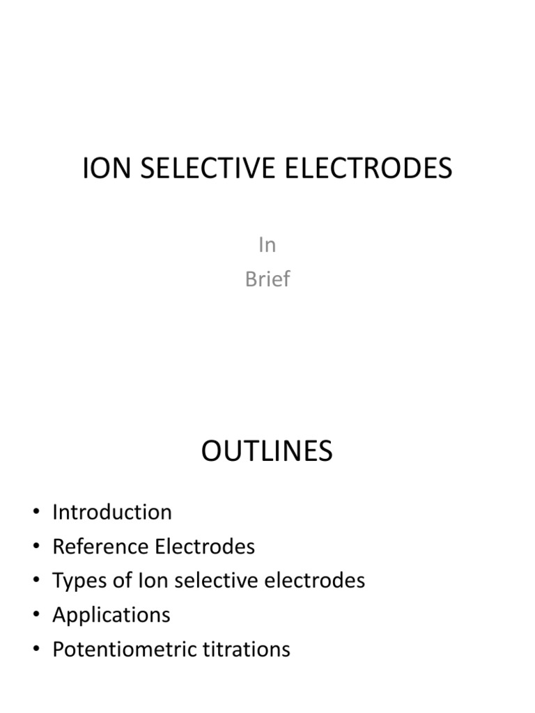 Types and Applications of Ion Selective Electrodes | PDF | Ph | Hydroxide