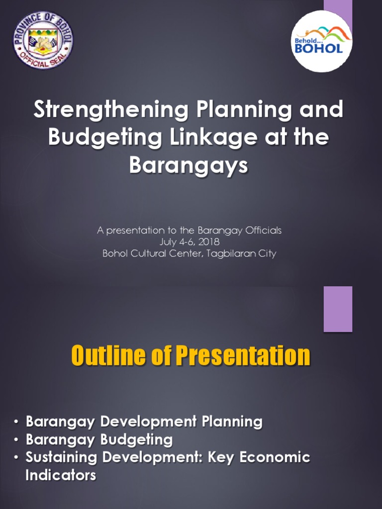 Barangay Planning & Budgeting Guide | PDF | Budget | Taxes