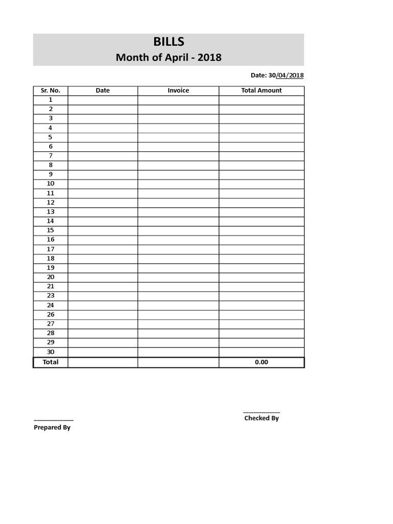 Bill of April Office | PDF