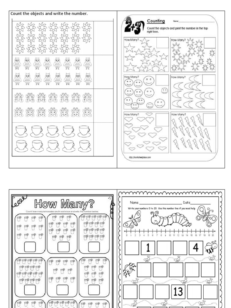 Counting Objects and Writing Numbers | PDF