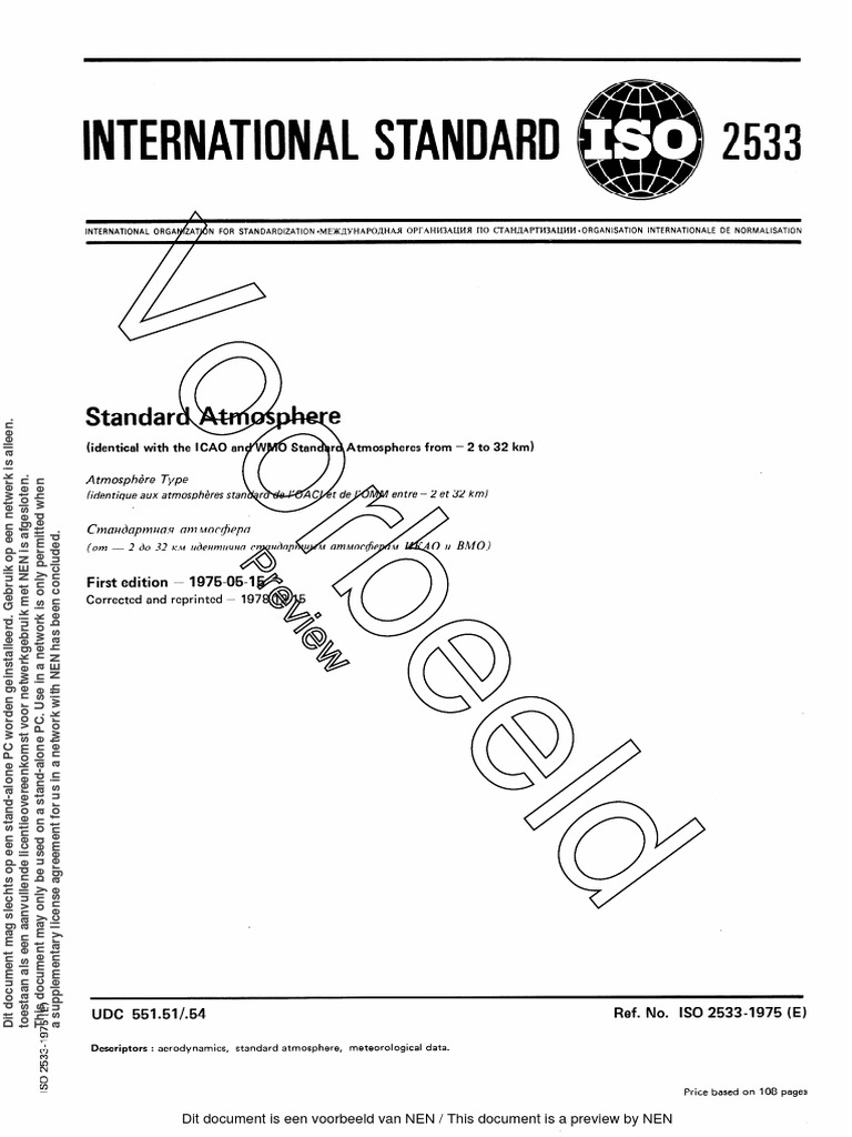 ISO - 2533 - Standard Atmosphere | PDF