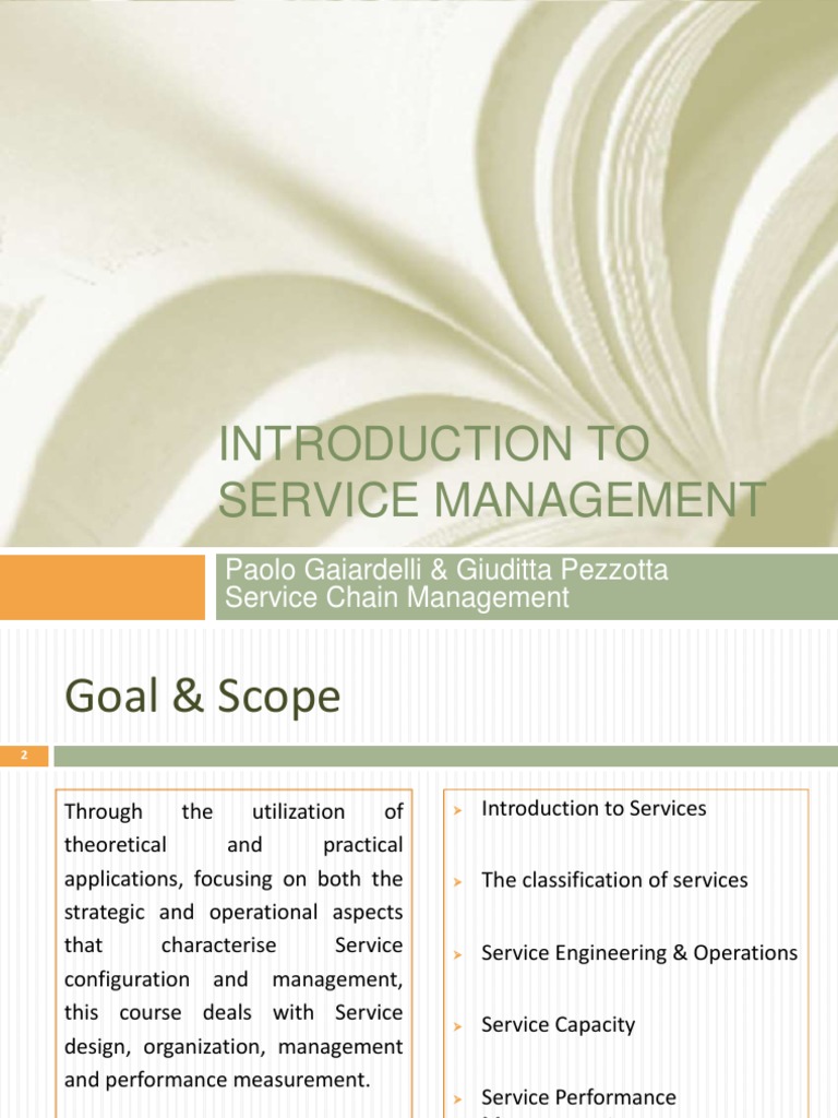 Introduction to Service Management | PDF | Business | Economies