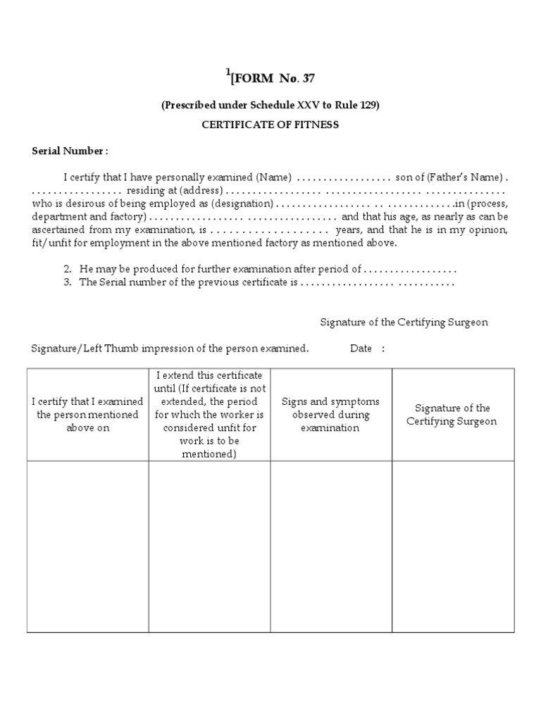 FORM No 37 | PDF