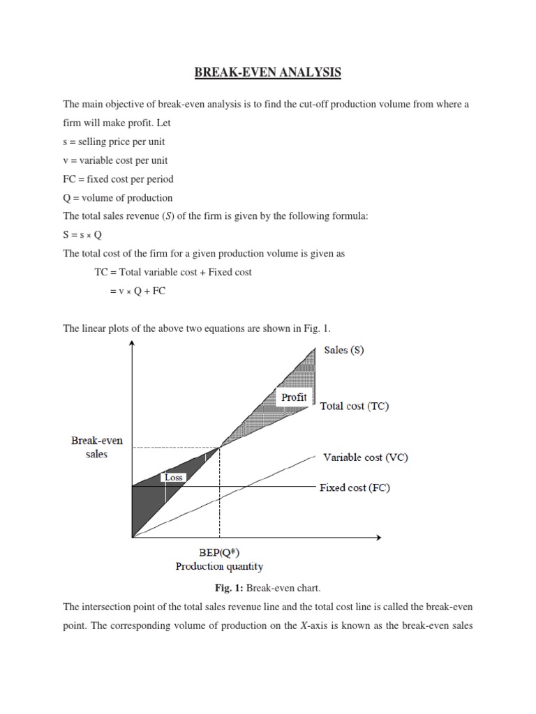 Break Even Analysis | PDF | Management Accounting | Financial Accounting