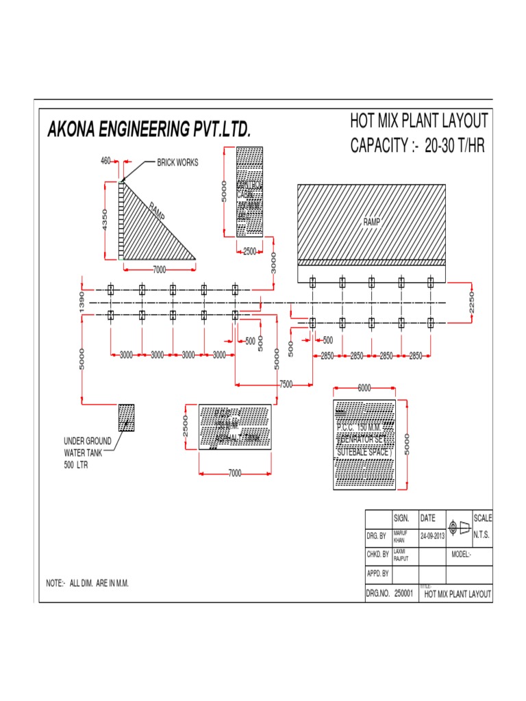 Akona Engineering PVT - LTD.: Hot Mix Plant Layout CAPACITY:-20-30 T/HR ...