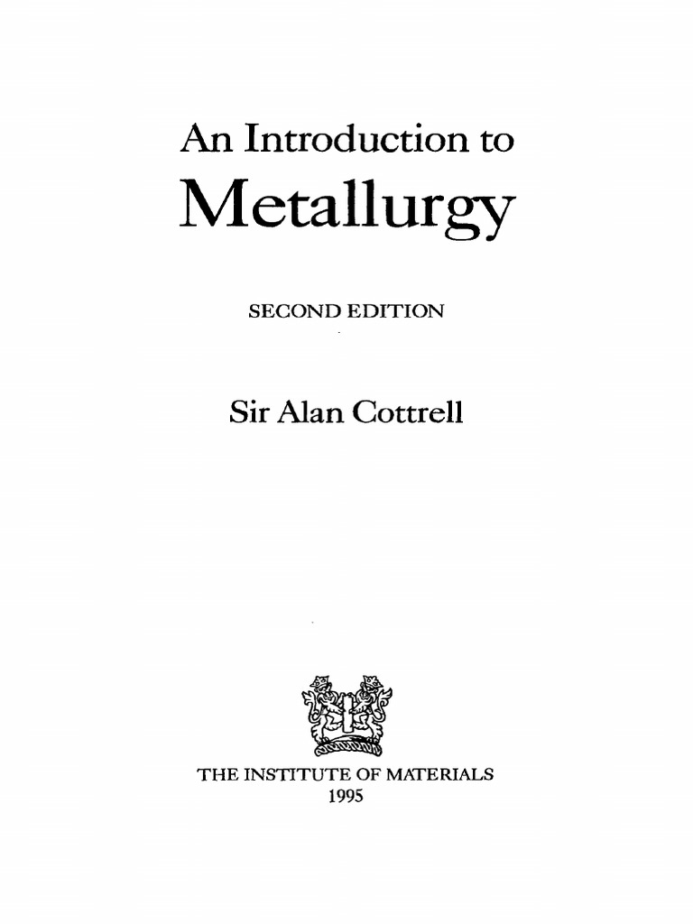 Cottrell A.-An Introduction To Metallurgy PDF | PDF | Atomic Nucleus ...