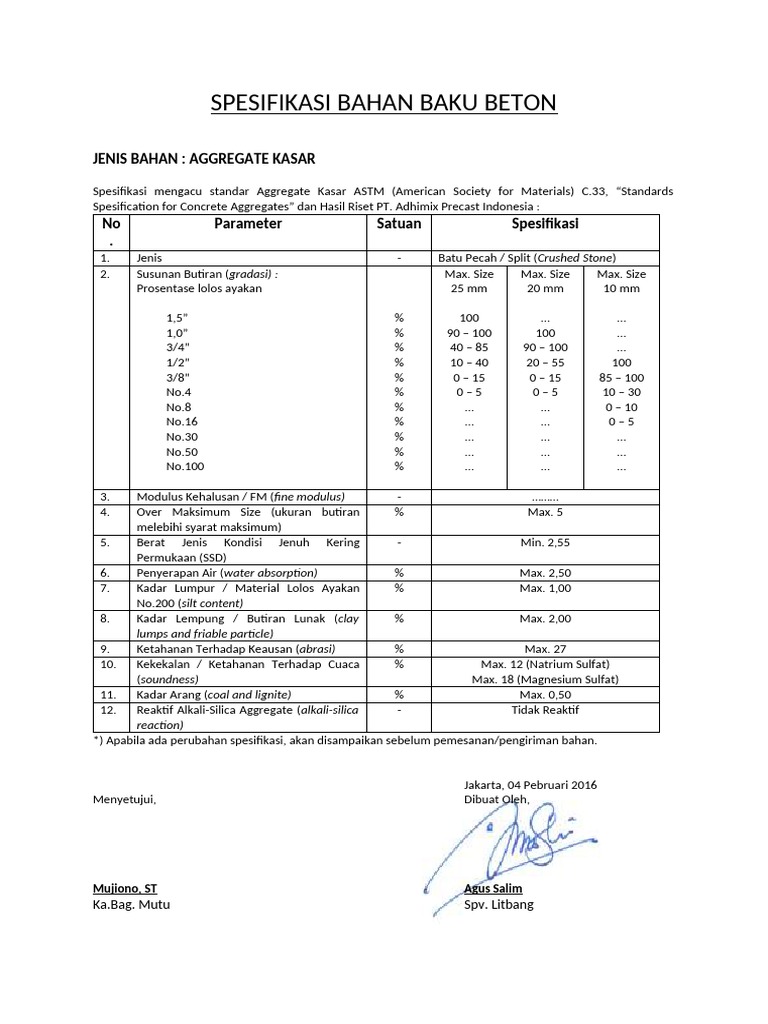 1 Spek Material | PDF