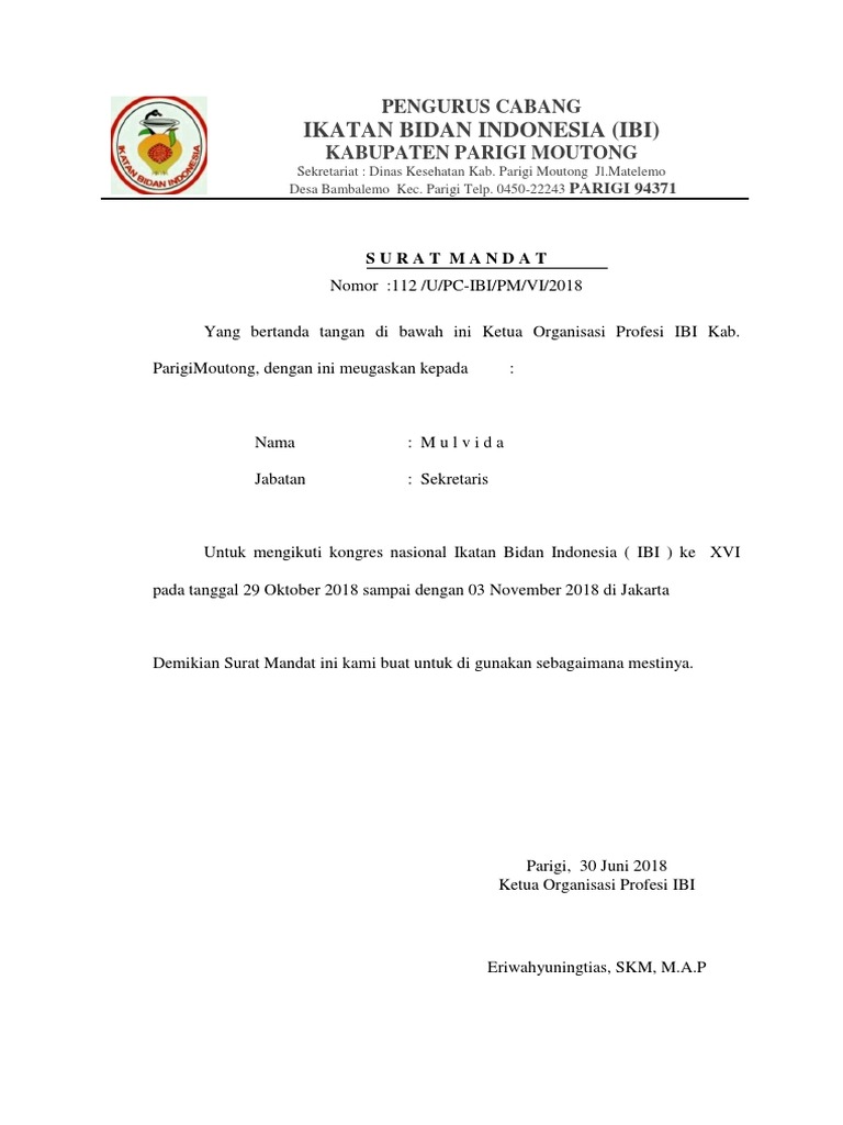 Surat Mandat | PDF
