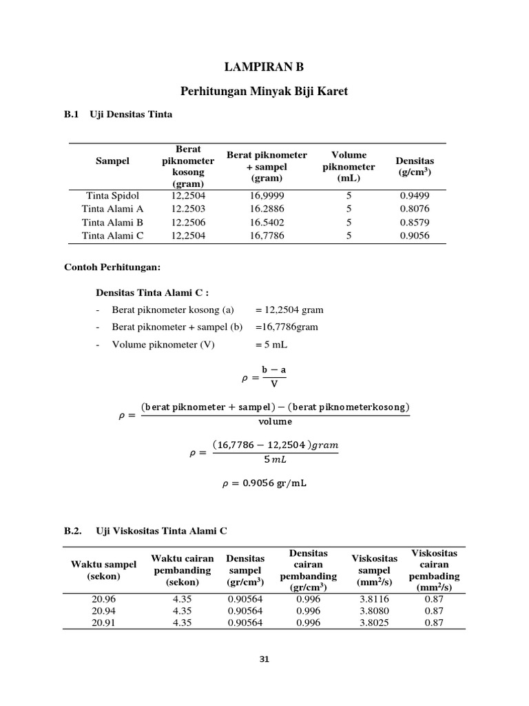 LAMPIRAN B Perhitungan M | PDF