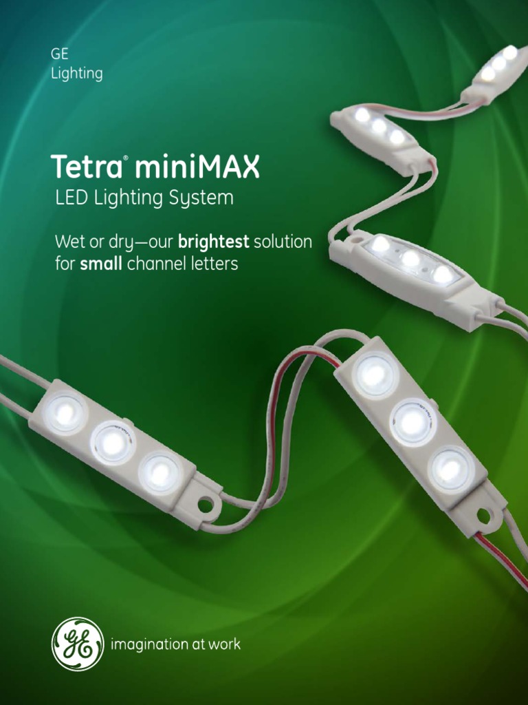 GE LED Signage Lighting Tetra Minimax Data Sheet | PDF | Light Emitting ...